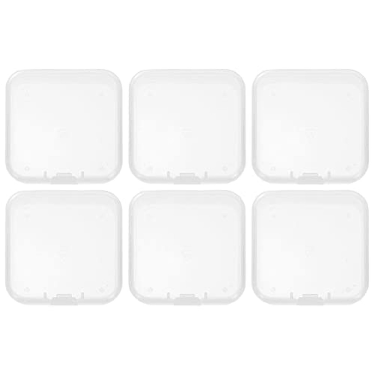 COHEALI Small Containers Craft Storage Jewelry Display Box 6pcs Plastic Clear Beads Storage Containers Square Sewing Box Parts Boxes Clear Organizer Box Small Plastic Containers