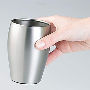 iDesign 28320 Avery Brushed Stainless Steel Bathroom Tumbler Cup - 3" x 3" x 4.06"