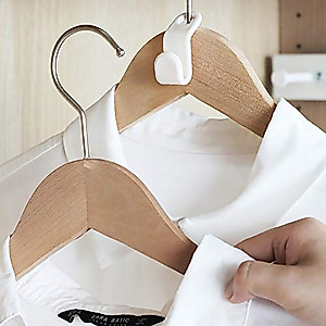 12PCS Space Saving Clothes Hangers, Clothes Organiser for Wardrobe Closet, Clothes Hangers Space Savers, Magic Hangers, Clothes Hanger Connector Hooks, Cascading Clothes Hangers White