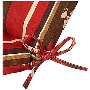 Pillow Perfect Outdoor/Indoor Monserrat/Montifleuri Sangria Chaise Lounge Cushion, 1 Count (Pack of 1), Brown