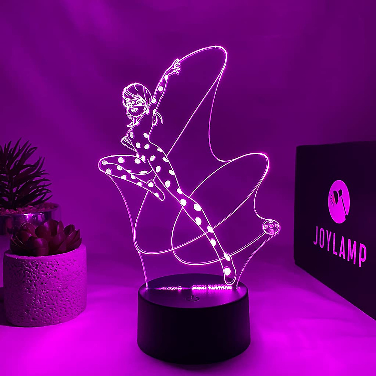 JoyLamp Ladybug from Miraculous - Official JoyLamp x Miraculous Collection - 16 Colors + Remote Control - Miraculous 3D Lamp