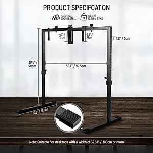 NEEWER Overhead Camera Mount Rig for Top Down Shots, Heavy Duty Steel Tabletop Mount Stand Multi Device Platform for Flat Lay Photography Lighting Cooking Drawing Crafts, For Desks≥3.3'/1m Long, ST100