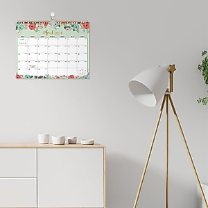 2024 Wall Calendar - 2024 Calendar, 12-Month Calendar 2024, 11" x 8.5", Twin-Wire Binding + Hanging Hook + Thick Paper + Unruled Blocks with Julian Dates - Floral