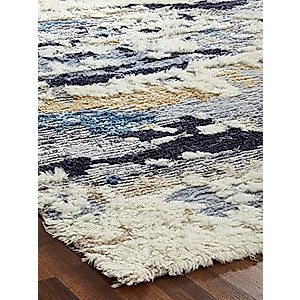 Kalaty Polaris PO-015 912 Feet, Blue Tones Area Rug, 8'6" x 11'6"