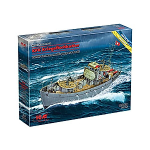 ICM S.018 - Boat Model KFK Kriegsfischkutter, Plastic Millitary Ship WWII German Multi-Purpose Boat - Scale 1:350