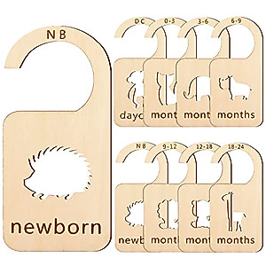 8 Pieces Baby Closet Dividers Animal Theme Nursery Clothes Dividers Closet Organizers for Infant from Newborn to 24 Months Baby Home Nursery Decor with Daycare Baby Wardrobe Divider Arrange Clothes