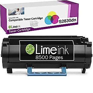 Limeink Compatible Toner Cartridge Replacement for Dell S2830dn Toner Cartridge Extra High Yield Laser Toner (8500 Pages) S2830 2830 dn 2830dn Smart Series Printer Ink 1 Black