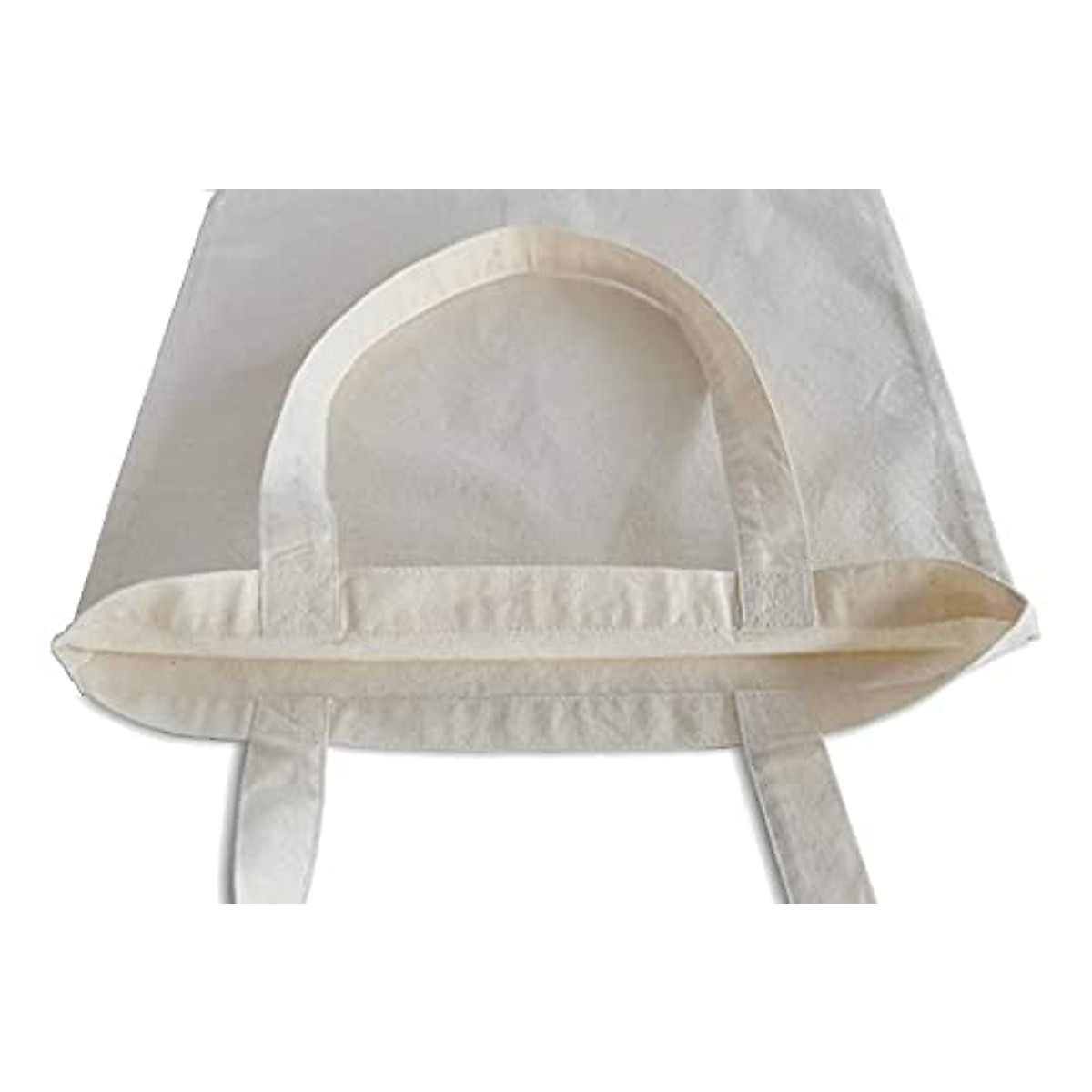 Georgiabags 3 Pack Reusable Canvas Tote Bags, Everyday Grocery Shopping Totes, Natural Color Cotton Bags