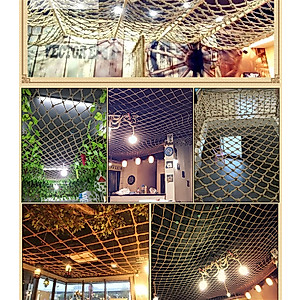 RZM Treehouse Safety Net Child Swing Fence Netting Truck Trailer Heavy Duty Cargo Net Balcony Stair Playground Protection Net Climbing Net for Clothing and Plant (Size : 22m(77ft))