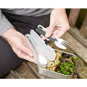 Joseph Joseph GoEat™ Stainless-steel Travel Cutlery utensil Set - Knife, Fork & Spoon, Green