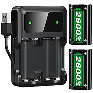 2023 Original - 2x2600mAh High Capacity Rechargeable Battery Pack for Xbox Controllers, WEGWANG Fast Charging Controller Battery Pack with Xbox One/Xbox Series X|S Xbox One S/Xbox One X Controller