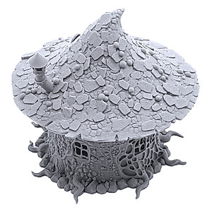 Goblin Mushroom Hovel by Printable Scenery - Compatible with Dungeons and Dragons (DND, D&D), 28mm Miniature Wargaming, Tabletop RPGs, Wargame Scenery