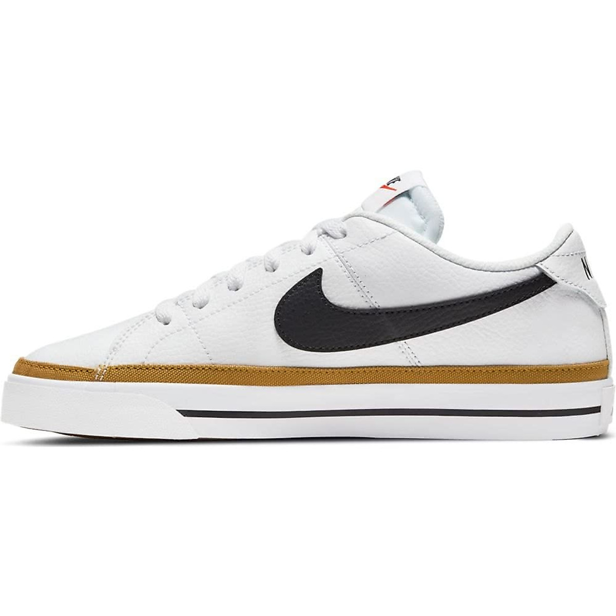 NIKE Women's Court Legacy Sneaker, White/Desert Ochre/Team Orange/Black, 9.5