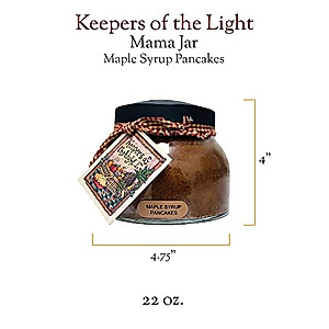 A Cheerful Giver - Maple Syrup Pancakes Mama Scented Glass Jar Candle (22oz) with Lid & True to Life Fragrance Made in USA