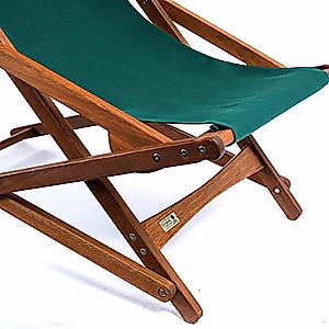 BYER OF MAINE Pangean Glider Chair - Portable Camping Chair, Outside Furniture, Foldable Chair and Space Saving Furniture - Wood, Holds Up to 250 pounds, Green