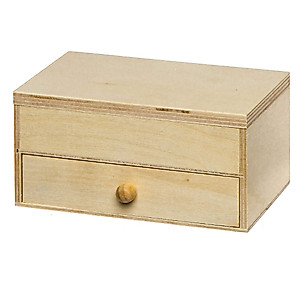 Baker Ross - AR143 Wooden jewelry Boxes Craft Project — Ideal for Kids' Arts and Crafts, Gifts, Keepsakes and More (Pack of 2)