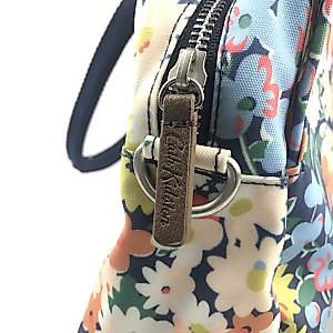 Cath Kidston Matt Oilcloth Busy Bag Handbag Crossbody Daisy Bed Pattern Navy Color