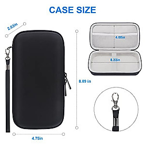 Elonbo 3D Pen Carrying Case for MYNT3D Professional Printing 3D Pen with OLED Display, Extra Mesh Pocket Fits ABS Plastic Filament, A/C Adapter, Black+Grey (Case Only! MYNT3D Not Included)