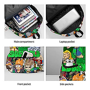 Ujxoihl Anime Backpack Funny Travel Laptop Backpack Business Daypack Computer Bag For Teen Boys And Girls, Black