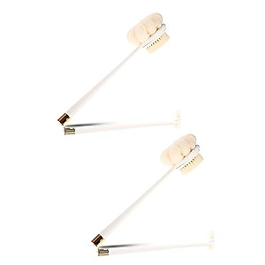 Healifty 2pcs Long Handle Bath Brush Body Cleansers Bath Back Brush Nubuck Cleaner Dry Brushing Body Brush Dual- Sided Back Brush Back Scrub Brush or White Back Scrubbers Body Shower Brush