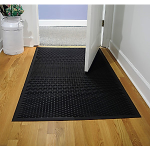 Portico Systems Safe Tread 3 x 5 Black Rubber Outdoor Scraper mat. Ideal for Any Heavily trafficked Entrance Way. Keep The Dirt and Debris Outside and Your interiors Clean.