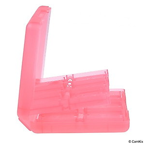 CamKix 2x Game Cases Compatible with Nintendo 3DS - Fits up to 44 Games, 4 SD Cards, 4 Micro SD/TF Cards and 4 Stylus Pens - Protective Storage System - Game Card Organizer - Red and Blue