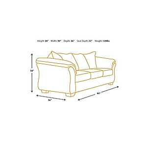 Signature Design by Ashley Bladen Faux Leather Upholstered Sofa, Gray