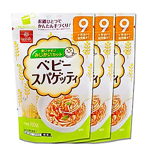 HAKUBAKU Baby Spaghetti Noodles, 100g X 3pack