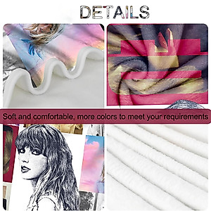 Super Soft Blanket Flannel Fleece Blankets, Music Album Covers Blanket,Photo Collage, Throw Blanket, Fans Gift, Gift for Music Lover Style-1-60 x50