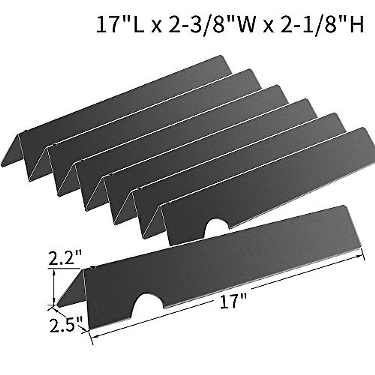Outspark 66033 Grill Flavorizer Bars for Weber Genesis II E-410/LX E-440 S-440 Series Gas Grills,Replacement Parts for Weber Genesis II 400 Series,66796 66030 Flavor Bars(7 Pack Porcelain Enameled)