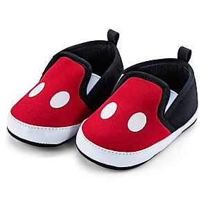 Disney Mickey Mouse Red and Black Infant Shoes (Red and Black, 12_Months)