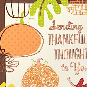 Hallmark Thanksgiving Cards Assortment, Sending Thankful Thoughts (6 Cards with Envelopes)