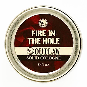 Fire in the Hole Campfire-Scented Solid Cologne - Campfire, Gunpowder, Sagebrush, and Whiskey Scent - Men’s or Women’s Cologne - By Outlaw