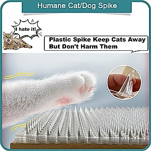 Aocoray 8 Pack Cat Deterrent Outdoor/Indoor Scat Mat, Pet Deterrent Training Mats, Keep Cats/Dogs Away Plastic Mats with Spikes, 12 Sq.ft, 16 x 13 Inches