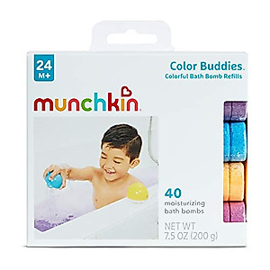 Munchkin® Color Buddies™ Moisturizing Bath Water Color Tablets, 40 Pack, Yellow/Pink/Blue/Purple