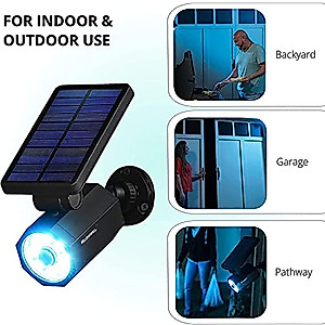 Bell+Howell Bionic Spotlight Deluxe Solar Lights Outdoor with Motion Sensor 50% Brighter 8 LED Bulbs LED Lights Waterproof Landscape Spotlights for Patio Yard Garden Outdoor Lighting As Seen On TV