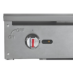 Kratos 29Y-005 36" Commercial Restaurant Gas Countertop Griddle, Manual Controls, 3 Burners, 90,000 BTU Output