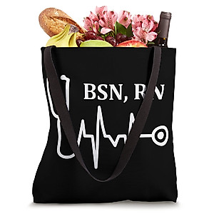BSN RN Registered Nurse Medical Stethoscope Heartbeat EKG Tote Bag