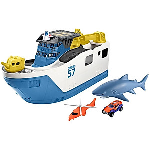 Matchbox Shark Ship Floats in Water and Rescue on Land