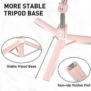 LOSODONA 44" Selfie Stick Tripod Cell Phone Tripod Bluetooth Selfie Stick Wireless Remote Tripods Compatible iPhone 14 13 12 pro Max, Android Samsung S23 S22(Pink)