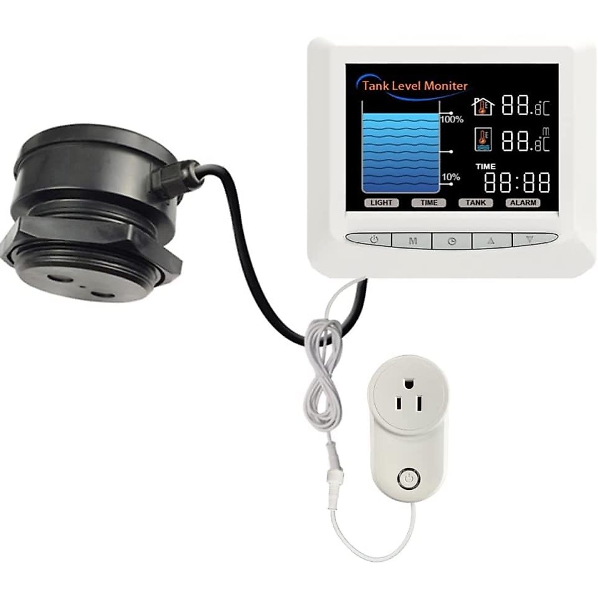 EPTTECH Smart TLC2103 15M Remote Ultrasonic Liquid Level Controller with Water Pump Auto Open and Close Function Water Tank Monitor Alarm Water Level Monitoring System