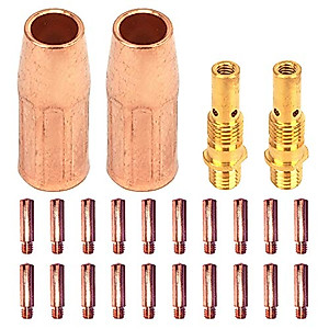 Mig Welding gun accessory11-30 0.030" kit for Forney 140 FC-i Mig gun: 20pcs Contact Tips 11-30 0.030" + 2pcs gas nozzles 21-50F + 2pcs 35-50 welding diffuse