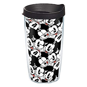 Tervis Made in USA Double Walled Disney® - Mickey Expressions Insulated Tumbler Cup Keeps Drinks Cold & Hot, 16oz, Clear