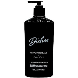 Dishes Peppermint Sage Dish Soap With Plant-Derived Ingredients 16 FL OZ (472mL)