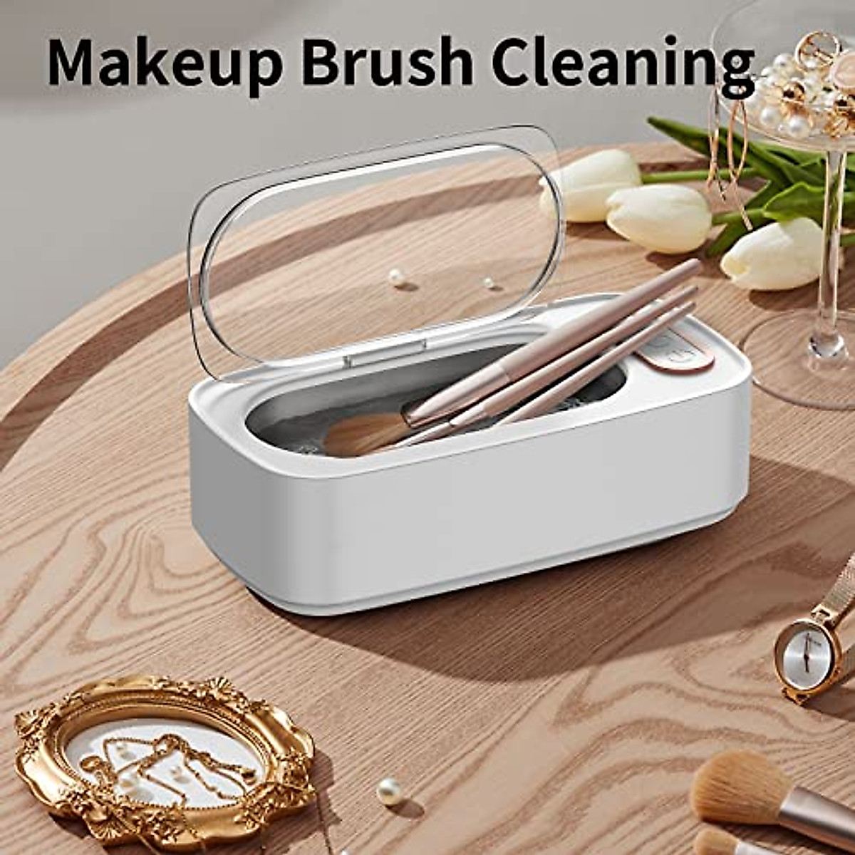Ultrasonic Jewelry Cleaner, Professional Glasses Cleaning Machine 47kHz Ultrasonic Cleaner for Jewelry, Diamond Ring, Earring, Watches, Eyeglasses, Braces，ect