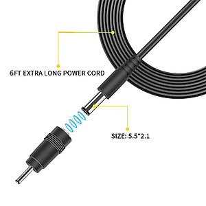 VIFOCUFY 16V 2A 1.5A AC Adapter Power Supply 32W 10 Tips Power Cord with UL Listed Charger Replacement for Webcams Monitors Scanners Routers LED Lights