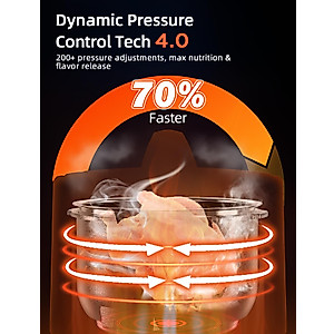 Nuwave Duet Electric Pressure Cooker & Air Fryer Combo, 450 IN 1 Slow Cooker & Grill with Integrated Digital Temp Probe, 6qt SS Pot, Adjustable High/Low Pressure, Built-in Sure-Lock Safety Tech