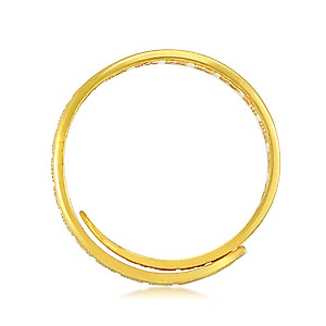 CHOW SANG SANG Chinese Wedding Collection 999.9 24K Gold Price-by-Weight 11.6g Gold Blessing with Good Fortune Ring for Women 90354R | Adjustable Ring