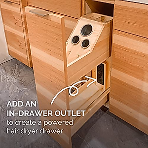 3.0", 2.0" and 2.0" Open Canister Bundle for Hot Tools, Hair Dryer, Curling Iron, and Flat Iron Holder Tube Ring | Docking Drawer | Chrome Steel