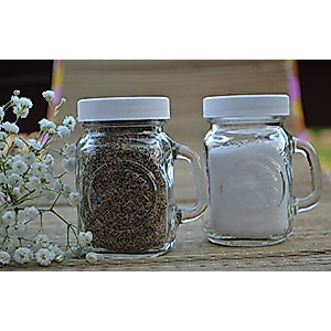 Golden Harvest Ball Mason Jar Glass Salt and Pepper Shakers, Pack Of 2, Clear